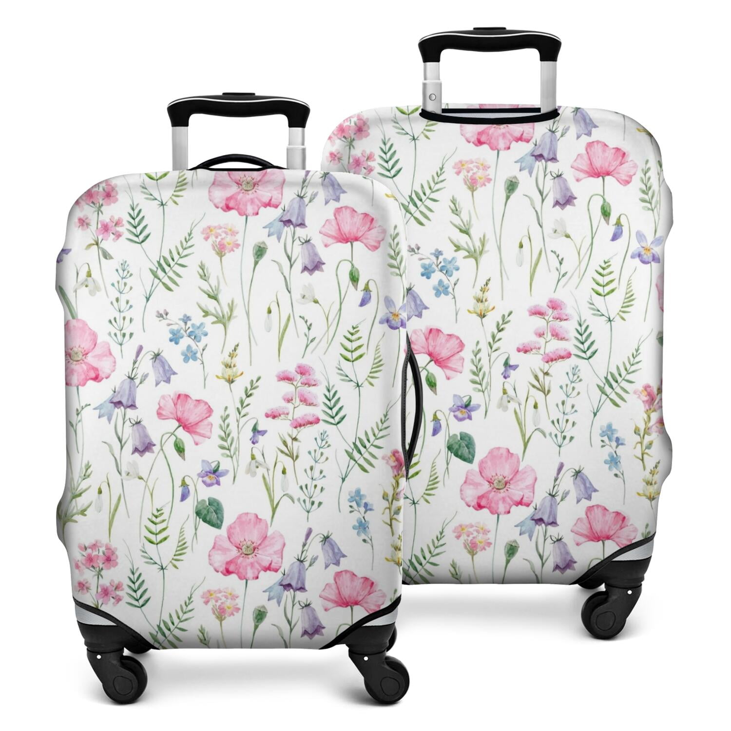 Pioneer Flower Floral Print Pattern Luggage Cover Fashion Suitcase ...