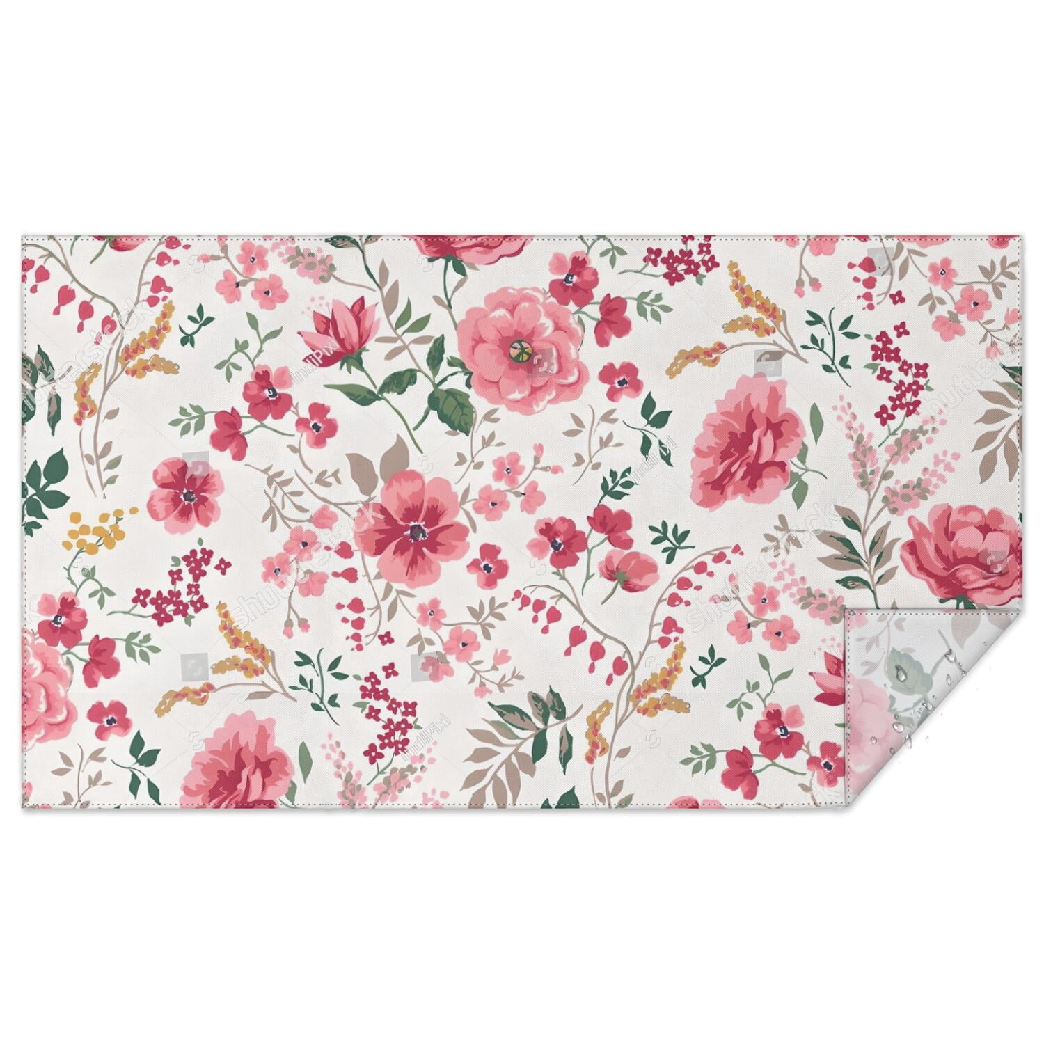 Pioneer Flower Floral Print Pattern Rectangle Tablecloth 60"x102 ...