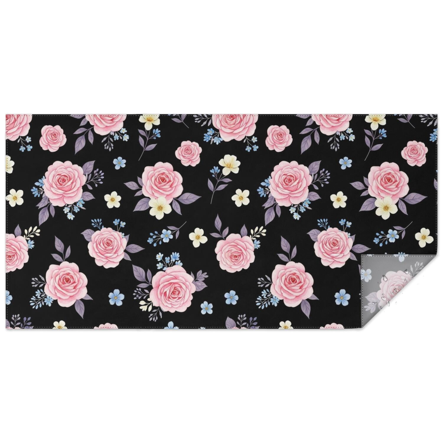Pioneer Flower Floral Print Pattern Waterproof Tablecloth, Rectangular ...