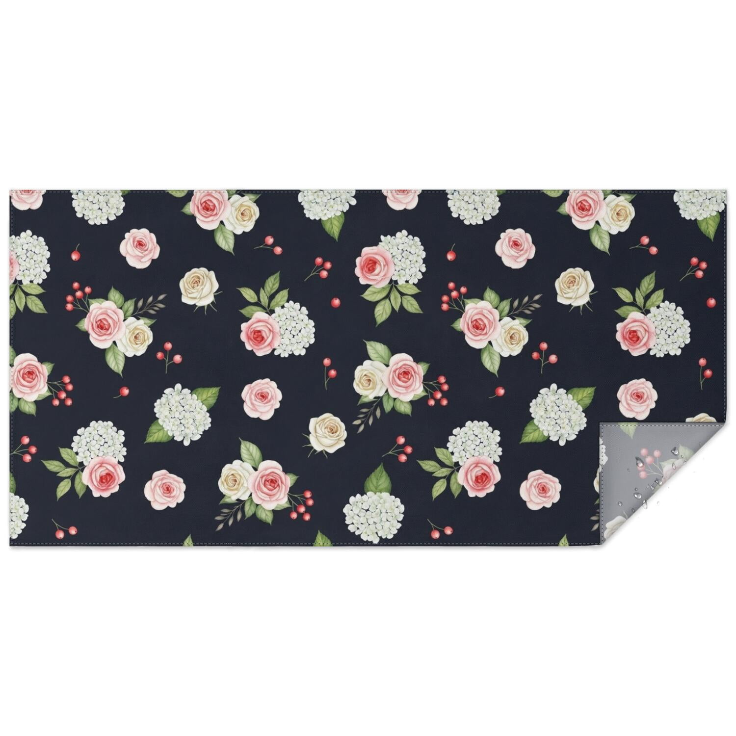 Pioneer Flower Floral Print Pattern Waterproof Tablecloth, Rectangular ...