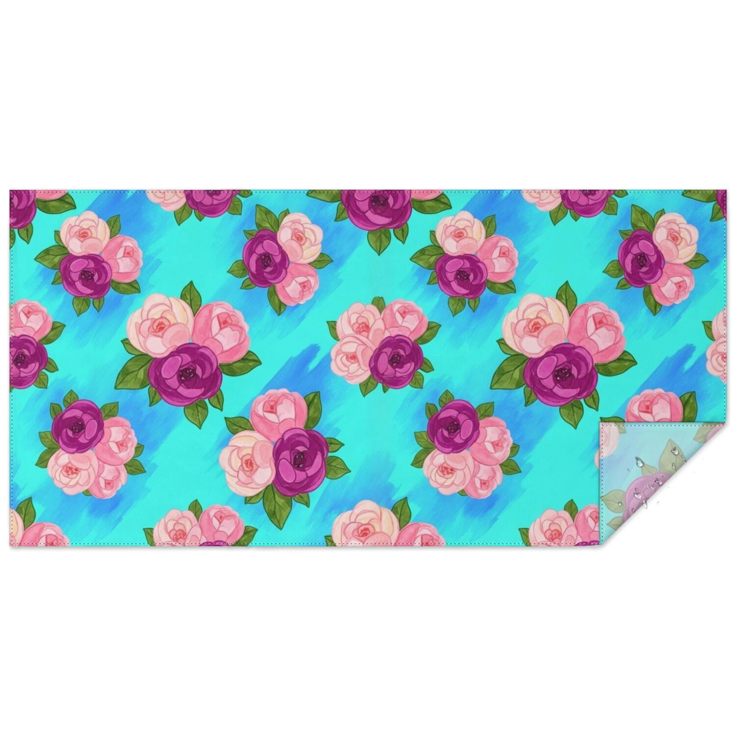 Pioneer Flower Floral Print Pattern Waterproof Tablecloth, Rectangular ...