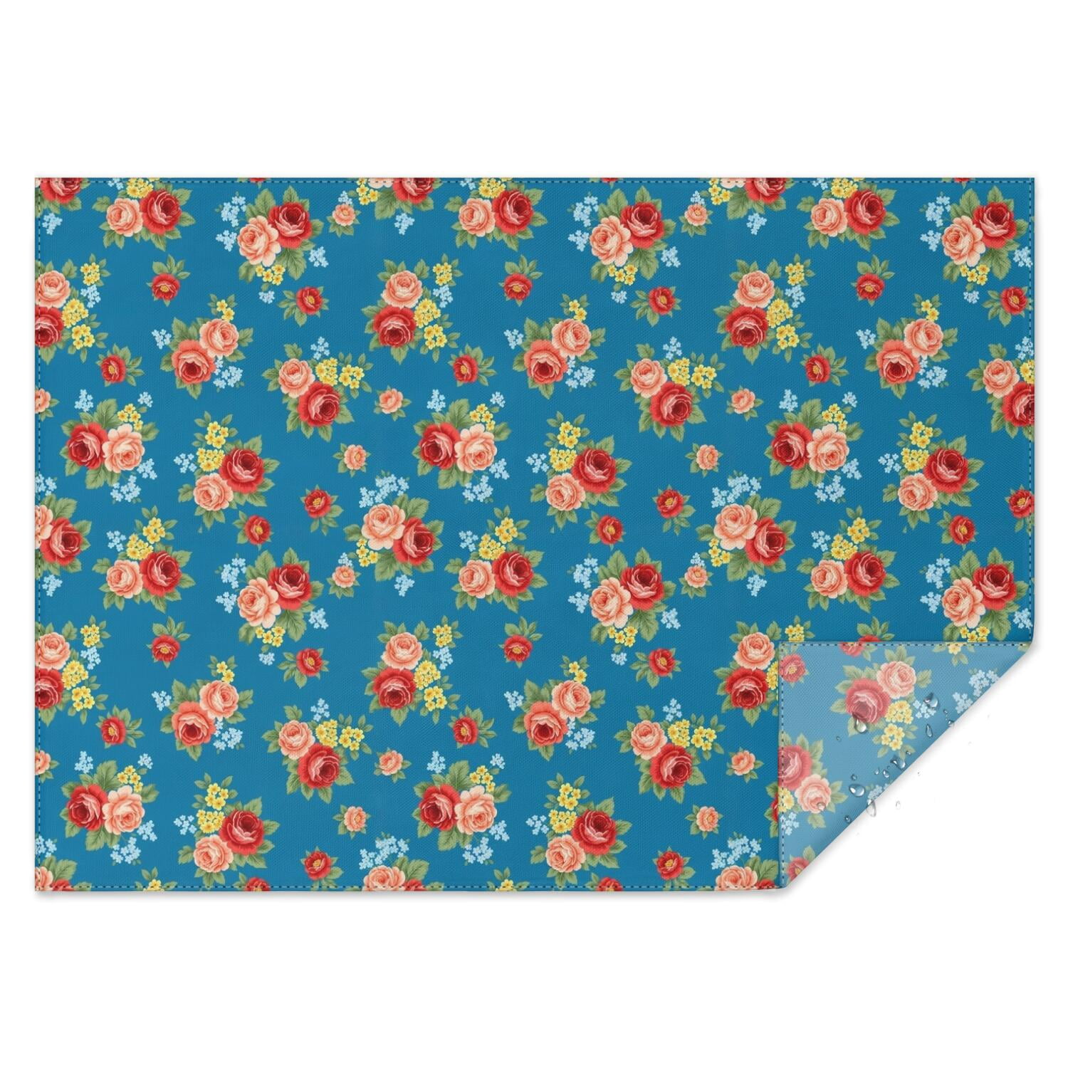 Pioneer Flower Floral Print Pattern Waterproof Tablecloth, Rectangular ...