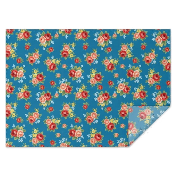 Pioneer Flower Floral Print Pattern Waterproof Tablecloth, Rectangular ...