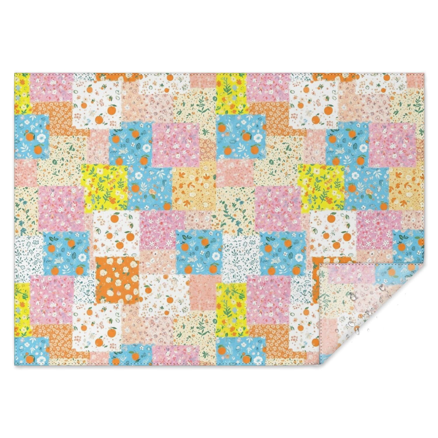 Pioneer Flower Floral Print Pattern Waterproof Tablecloth, Rectangular ...