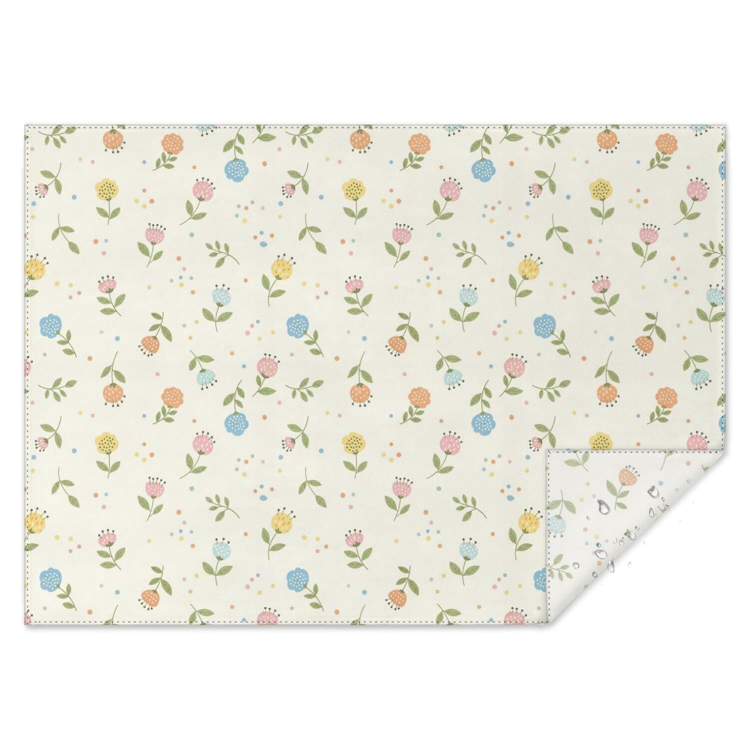 Pioneer Flower Floral Print Pattern Waterproof Tablecloth, Rectangular ...
