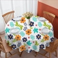 Pioneer Flower Floral Print Pattern Round Tablecloth 60 X 60 Inch ...