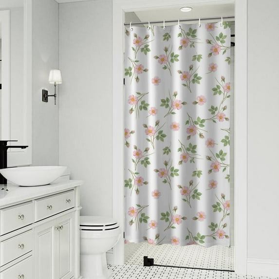 Pioneer Flower Floral Print Pattern Shower Curtain 36"x72", Bathroom ...