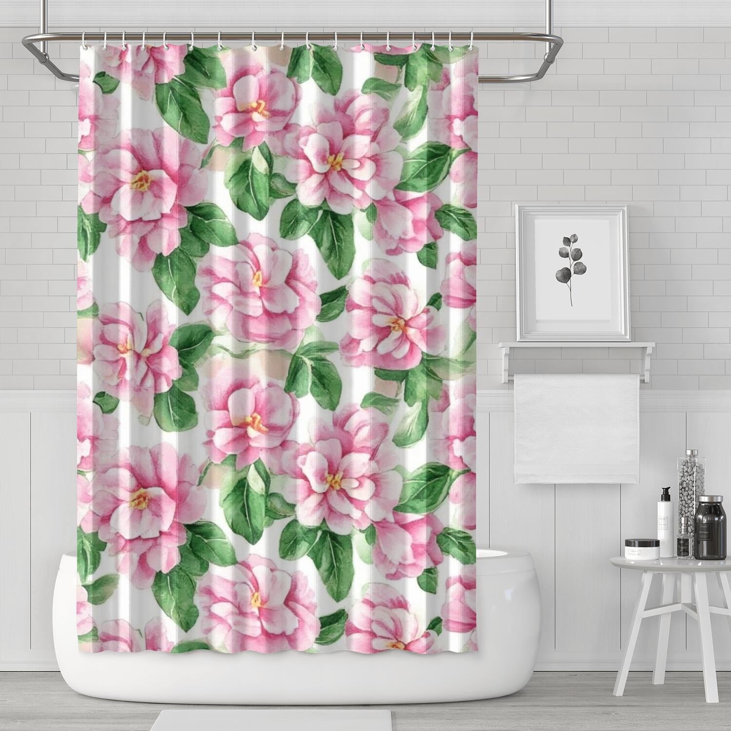 Pioneer Flower Floral Print Pattern Shower Curtain 72"x72" ,Bathroom ...