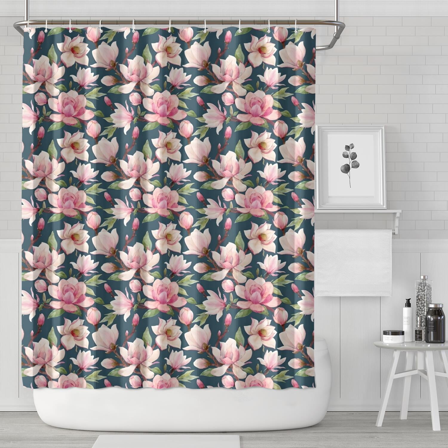 Pioneer Flower Floral Print Pattern Shower Curtain 72"x84" ,Bathroom ...