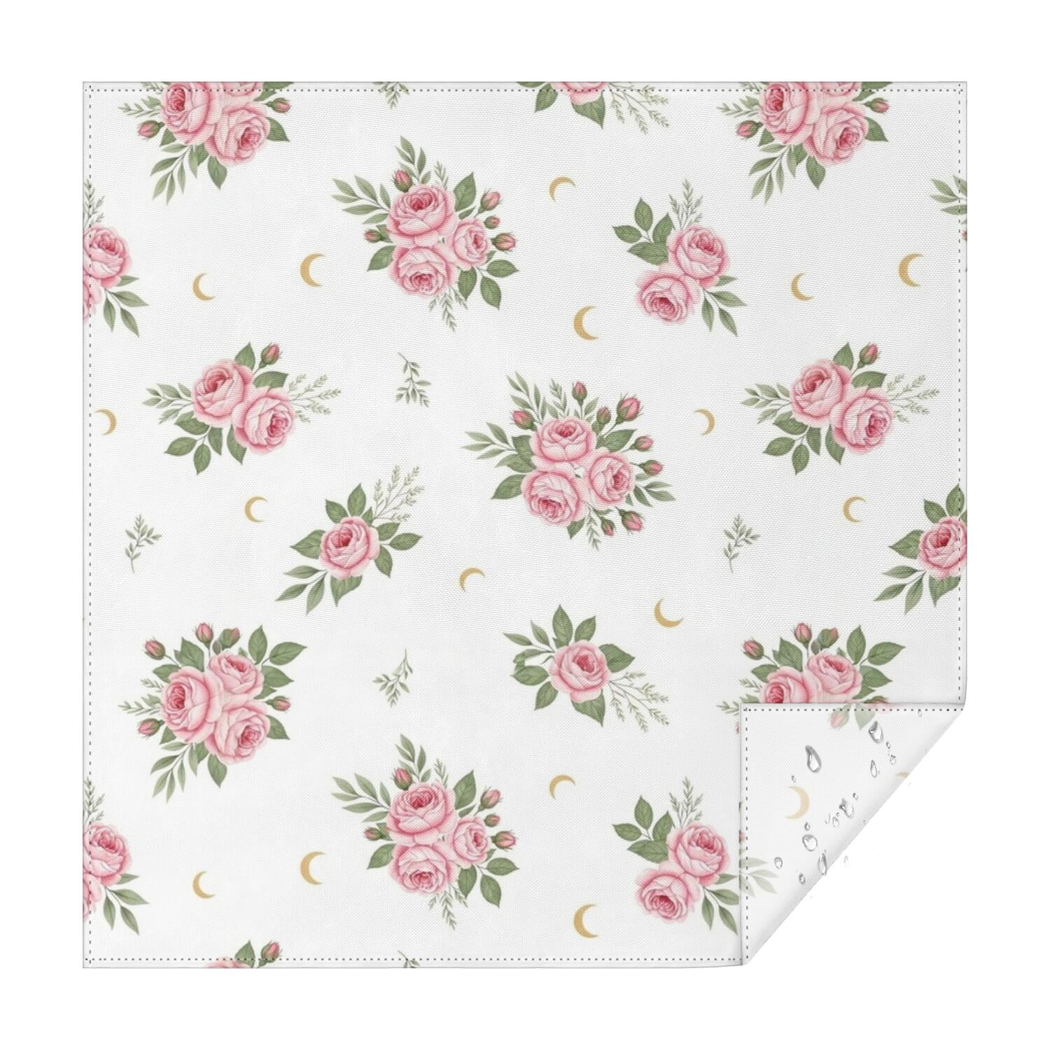 Pioneer Flower Floral Print Pattern Square Tablecloth, Polyester Dining ...