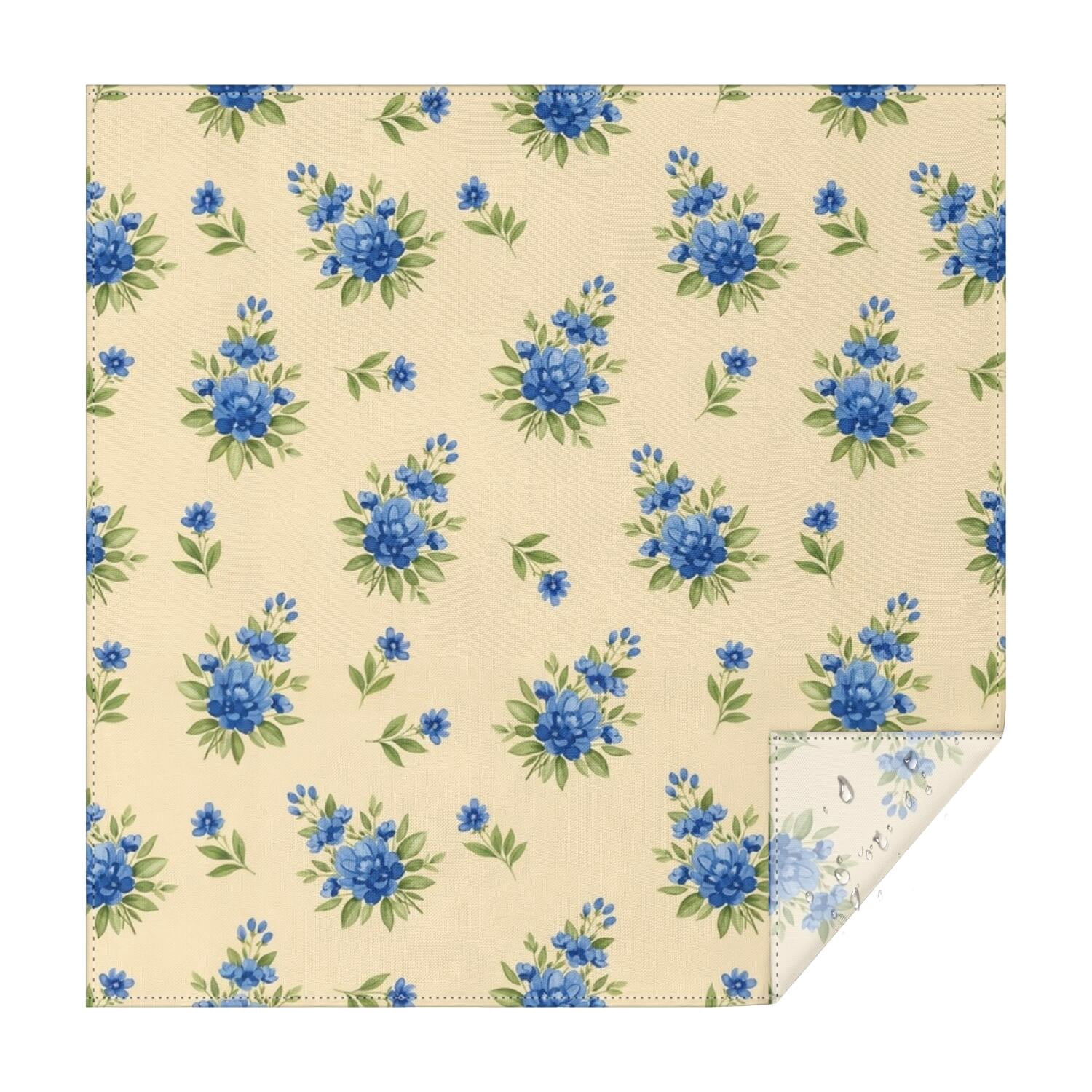 Pioneer Flower Floral Print Pattern Square Tablecloth, Polyester Dining ...