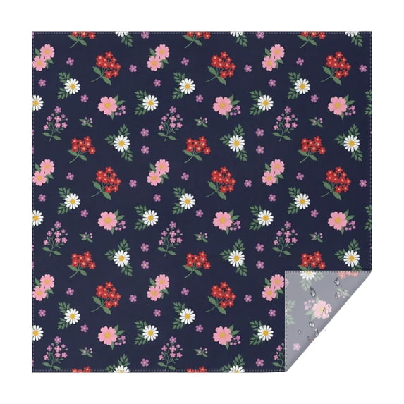 Pioneer Flower Floral Print Pattern Square Tablecloth, Waterproof ...