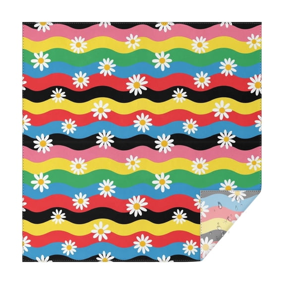 Pioneer Flower Floral Print Pattern Square Tablecloth, Waterproof ...