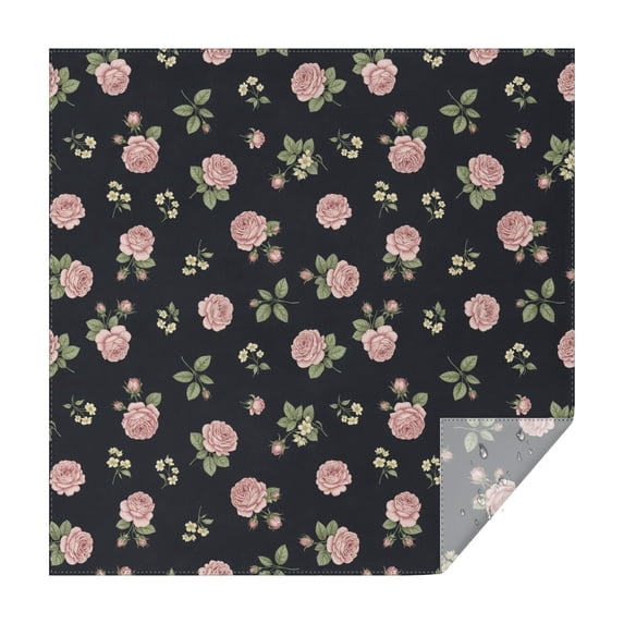 Pioneer Flower Floral Print Pattern Square Tablecloth, Waterproof ...
