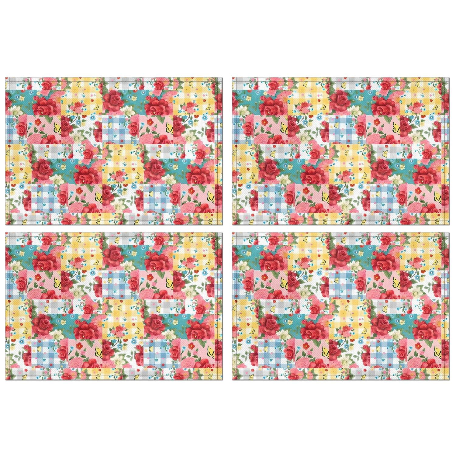 Pioneer Flower Floral Print Pattern Summer Placemats Table Placemats ...