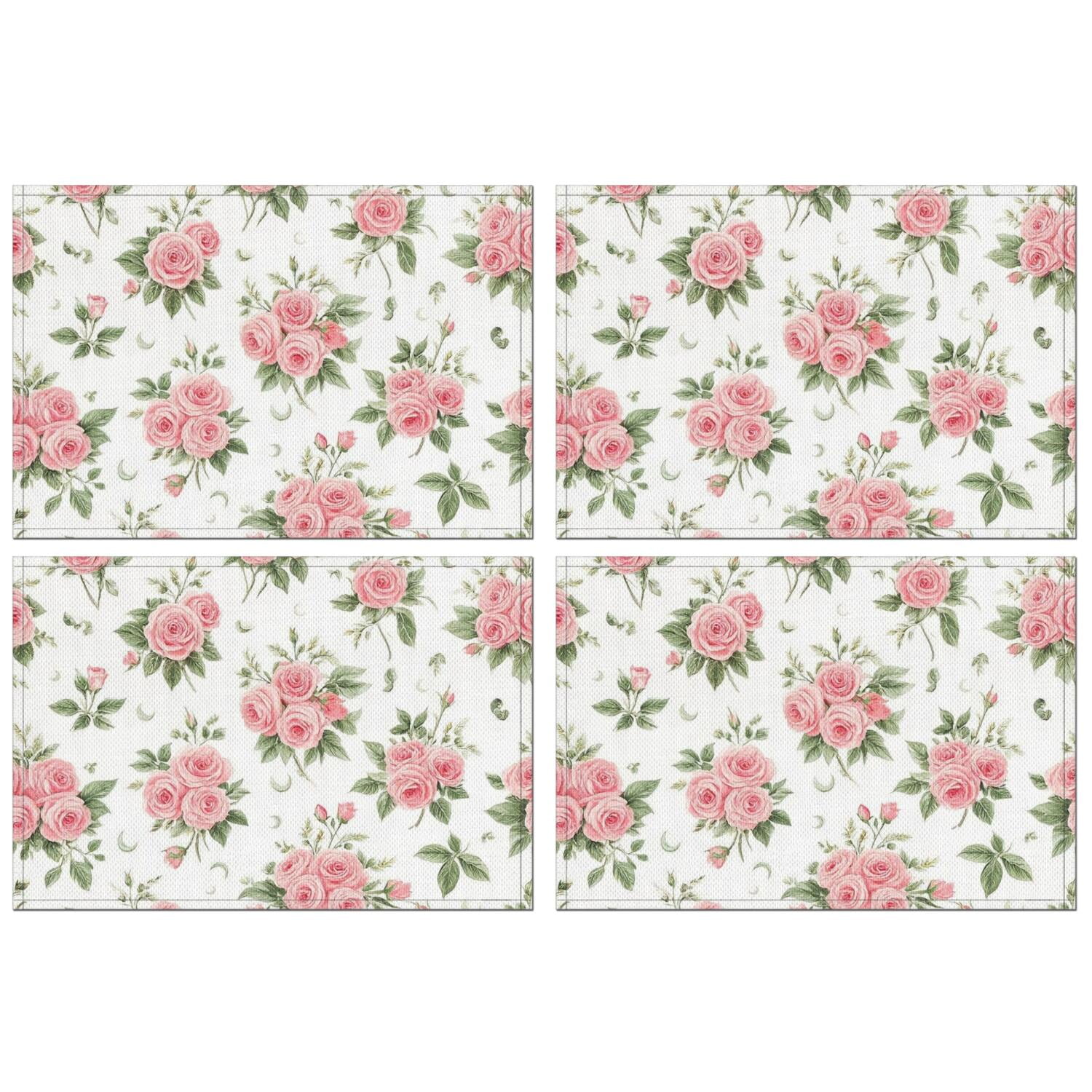 Pioneer Flower Floral Print Pattern Summer Placemats Table Placemats ...
