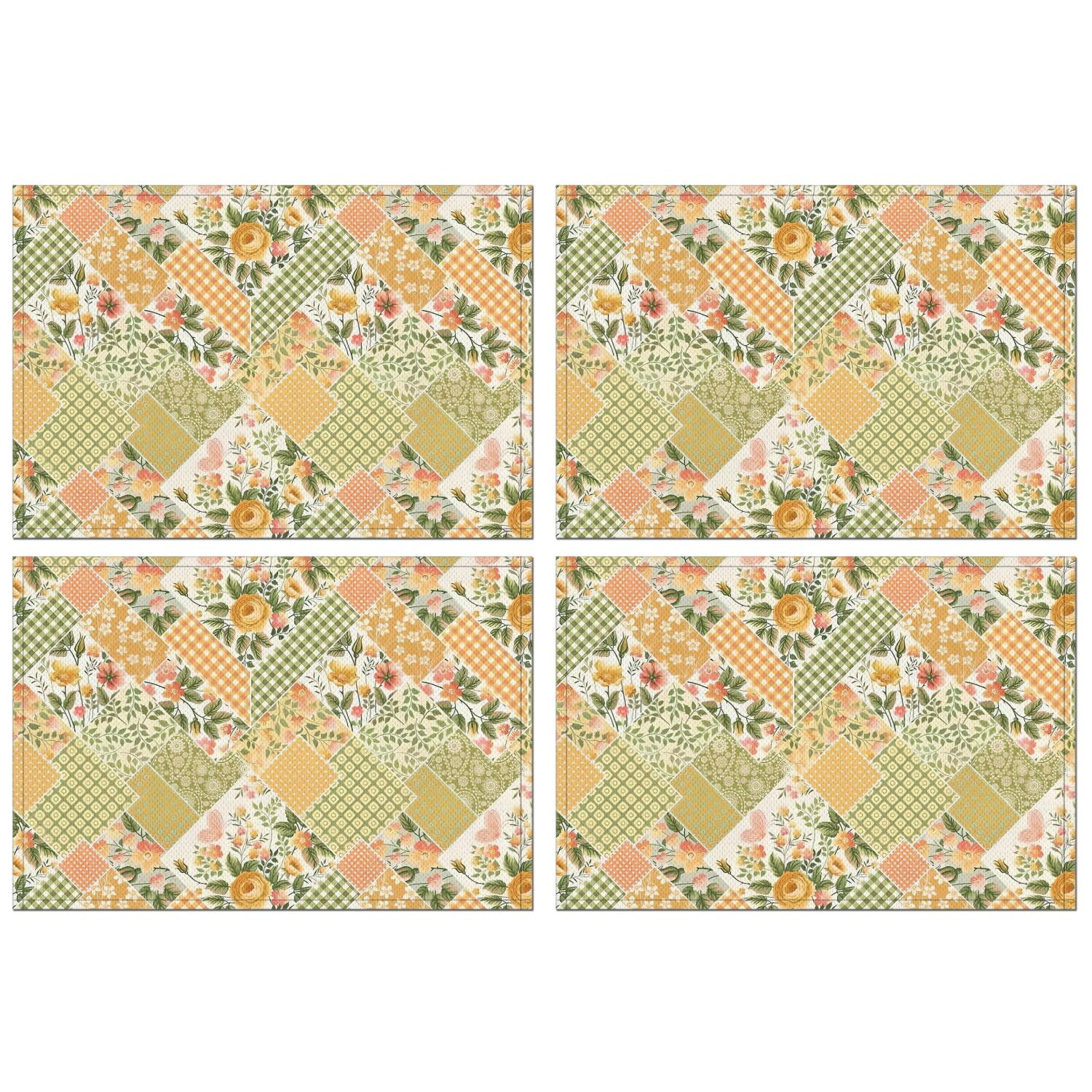 Pioneer Flower Floral Print Pattern Summer Placemats Table Placemats ...