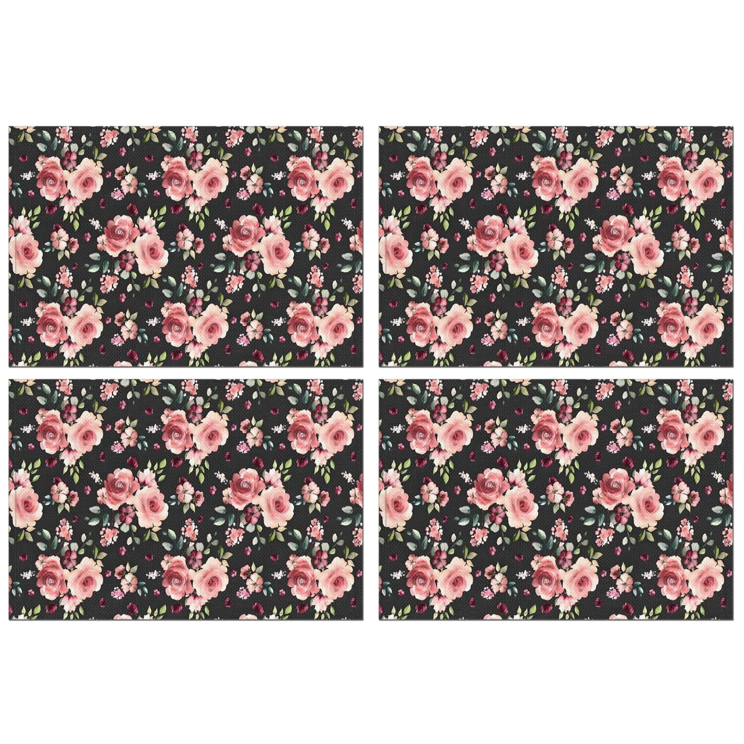 Pioneer Flower Floral Print Pattern Summer Placemats Table Placemats ...
