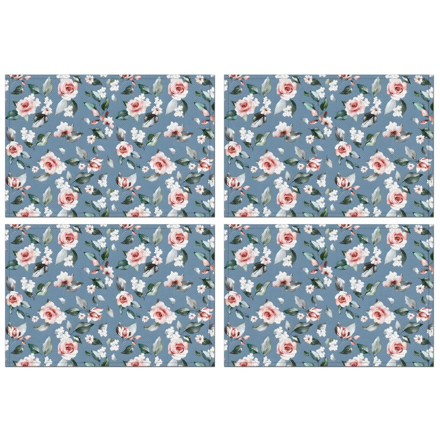 Pioneer Flower Floral Print Pattern Summer Placemats Table Placemats ...