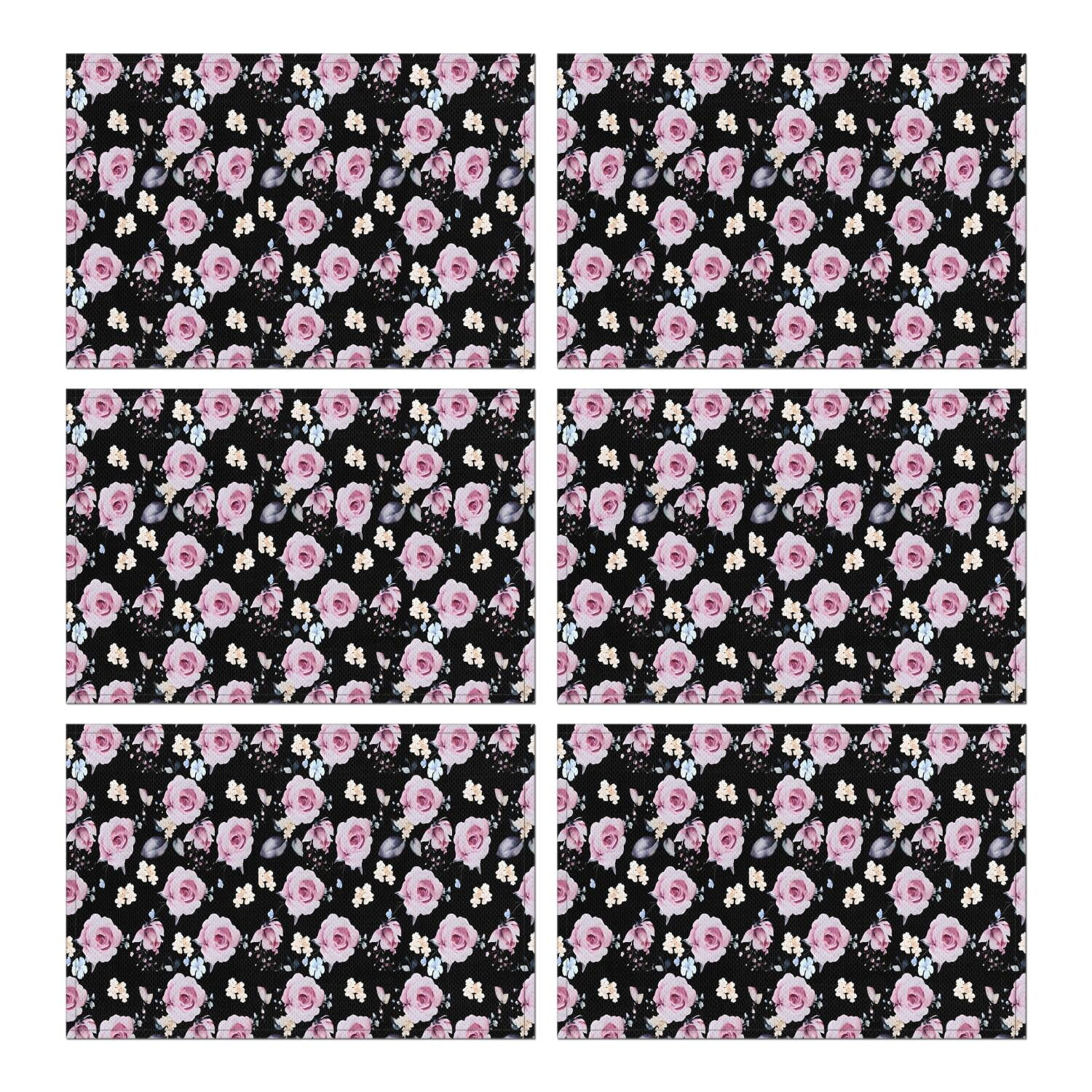 Pioneer Flower Floral Print Pattern Summer Placemats Table Placemats ...