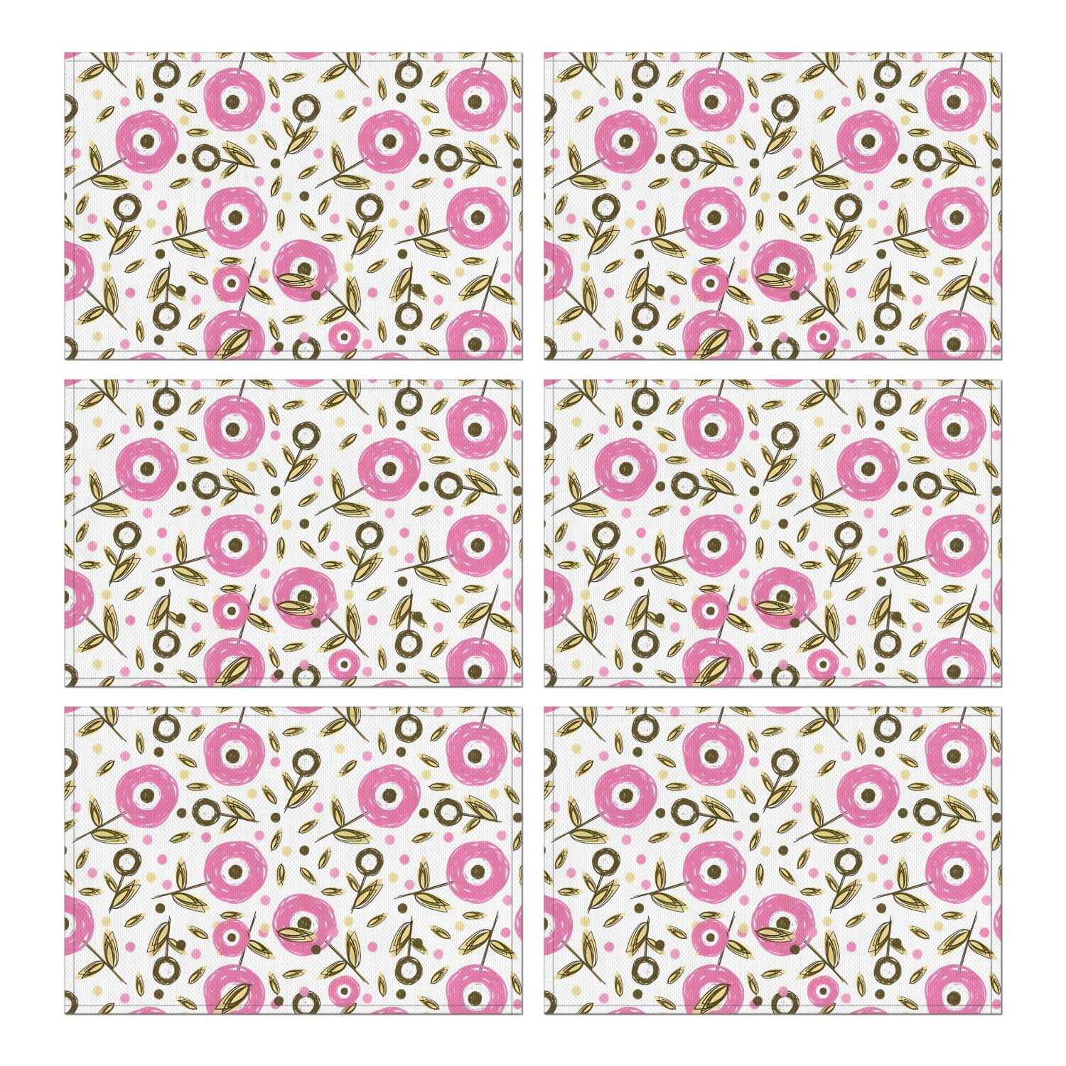 Pioneer Flower Floral Print Pattern Summer Placemats Table Placemats ...