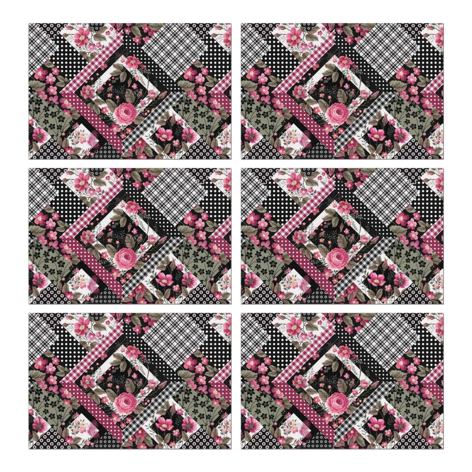 Pioneer Flower Floral Print Pattern Summer Placemats Table Placemats ...