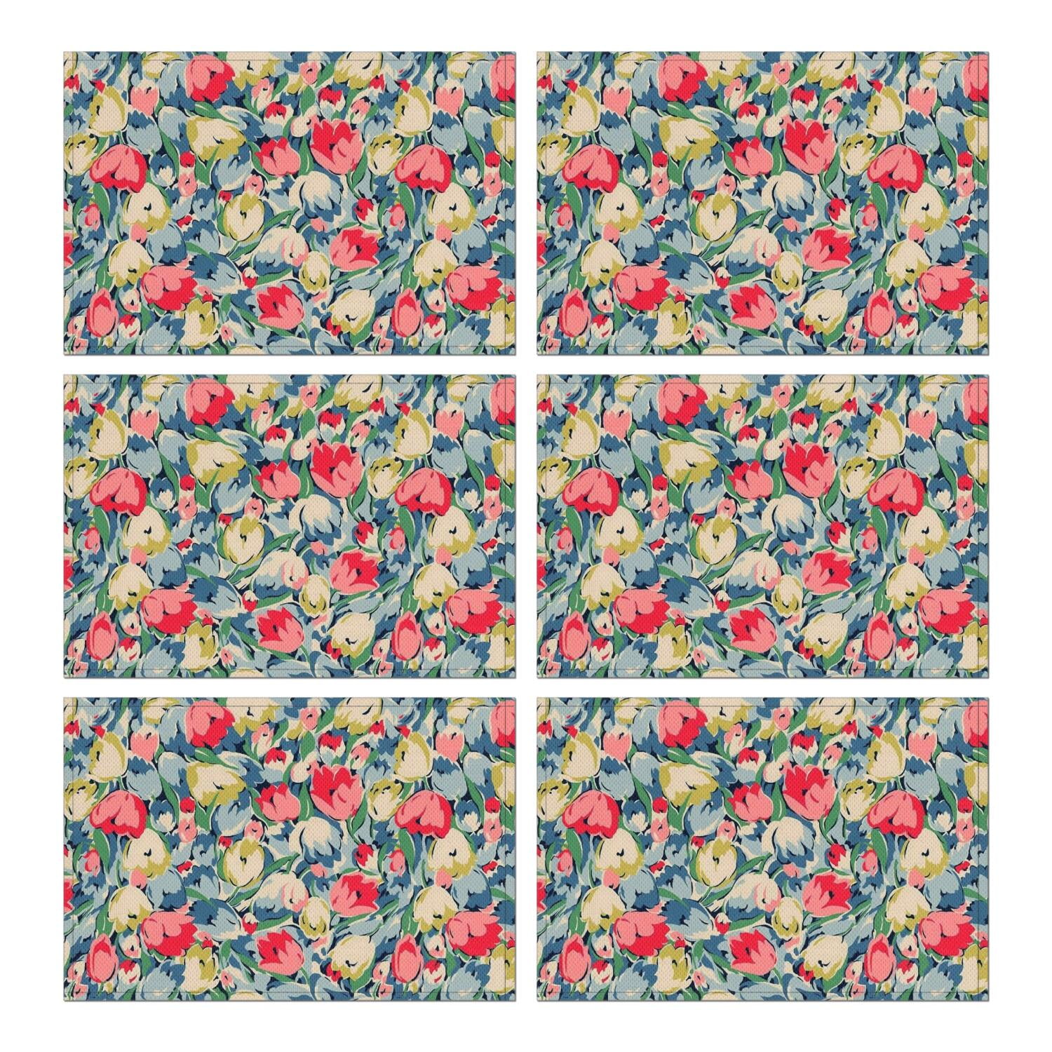 Pioneer Flower Floral Print Pattern Summer Placemats Table Placemats ...