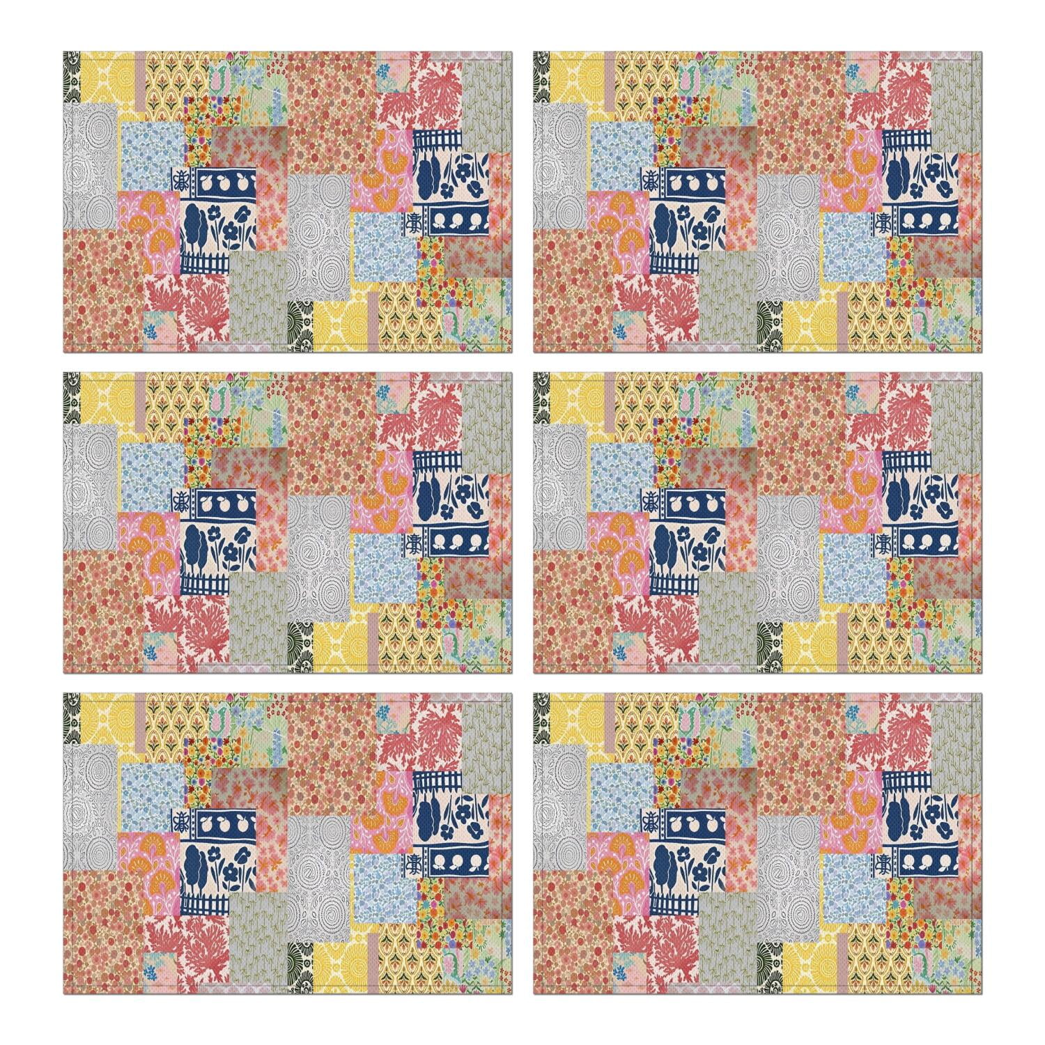 Pioneer Flower Floral Print Pattern Summer Placemats Table Placemats ...