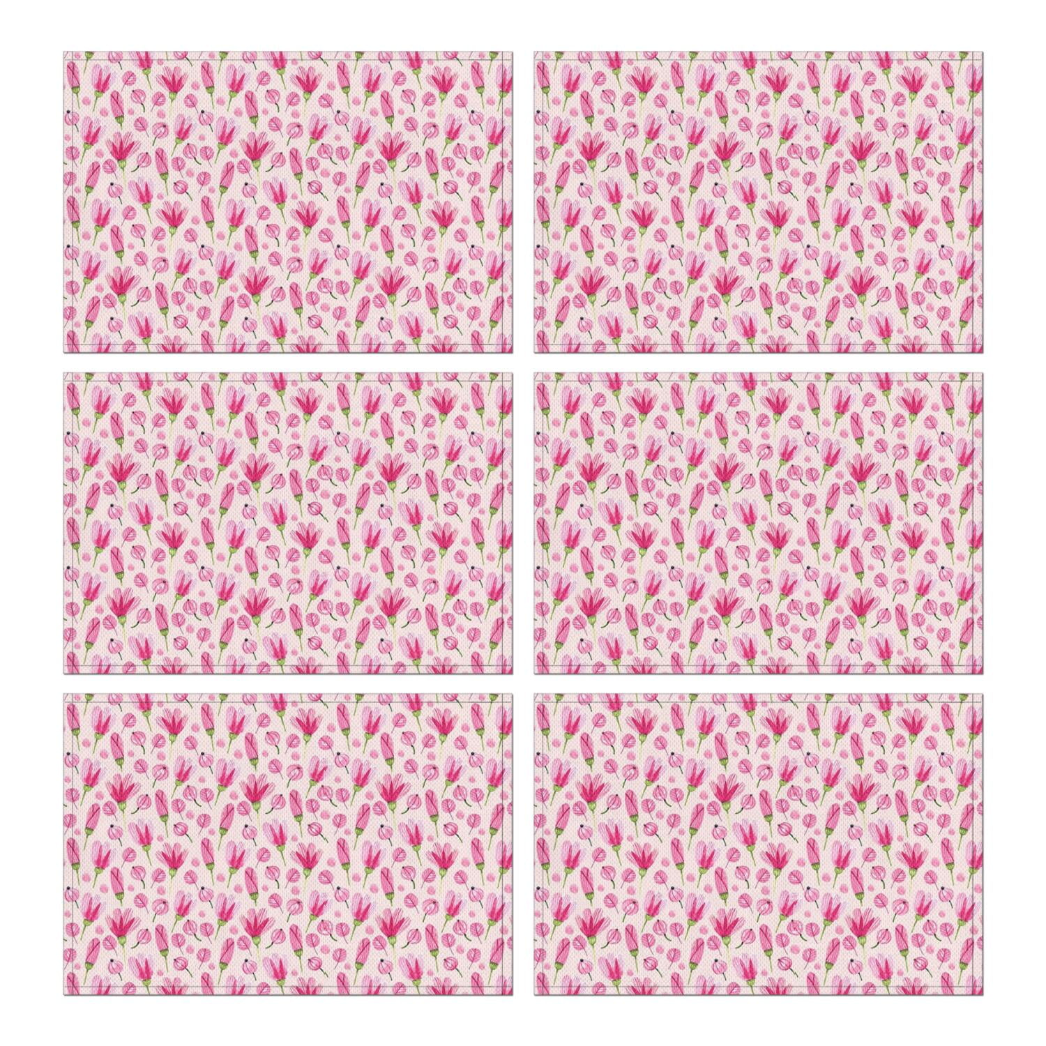 Pioneer Flower Floral Print Pattern Summer Placemats Table Placemats ...