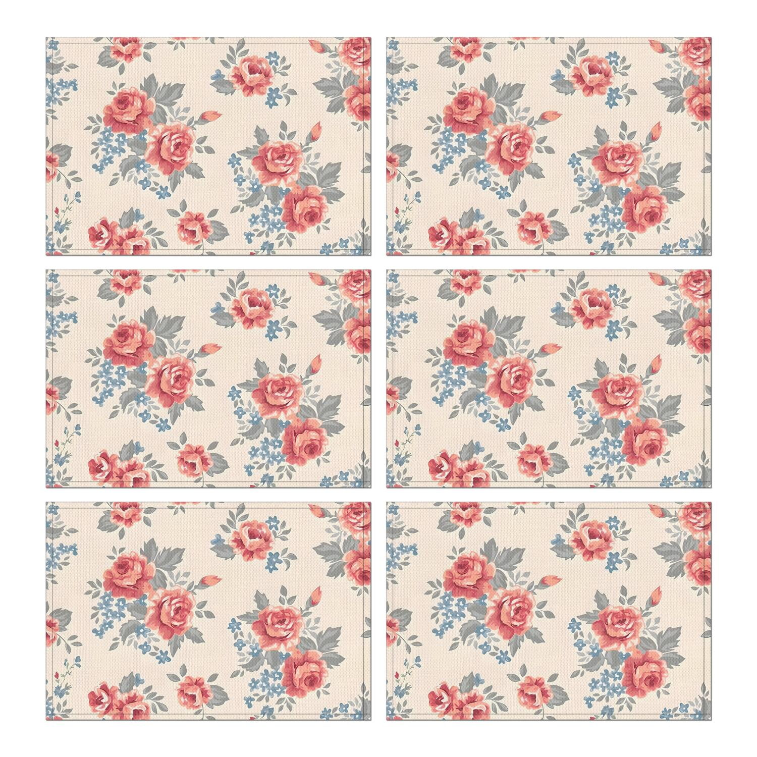 Pioneer Flower Floral Print Pattern Summer Placemats Table Placemats ...