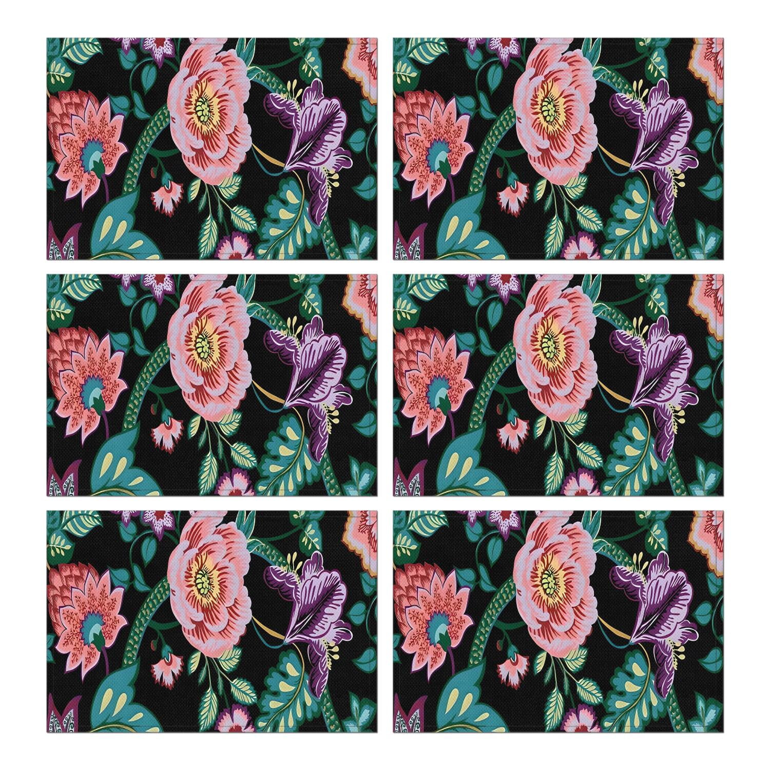 Pioneer Flower Floral Print Pattern Summer Placemats Table Placemats ...