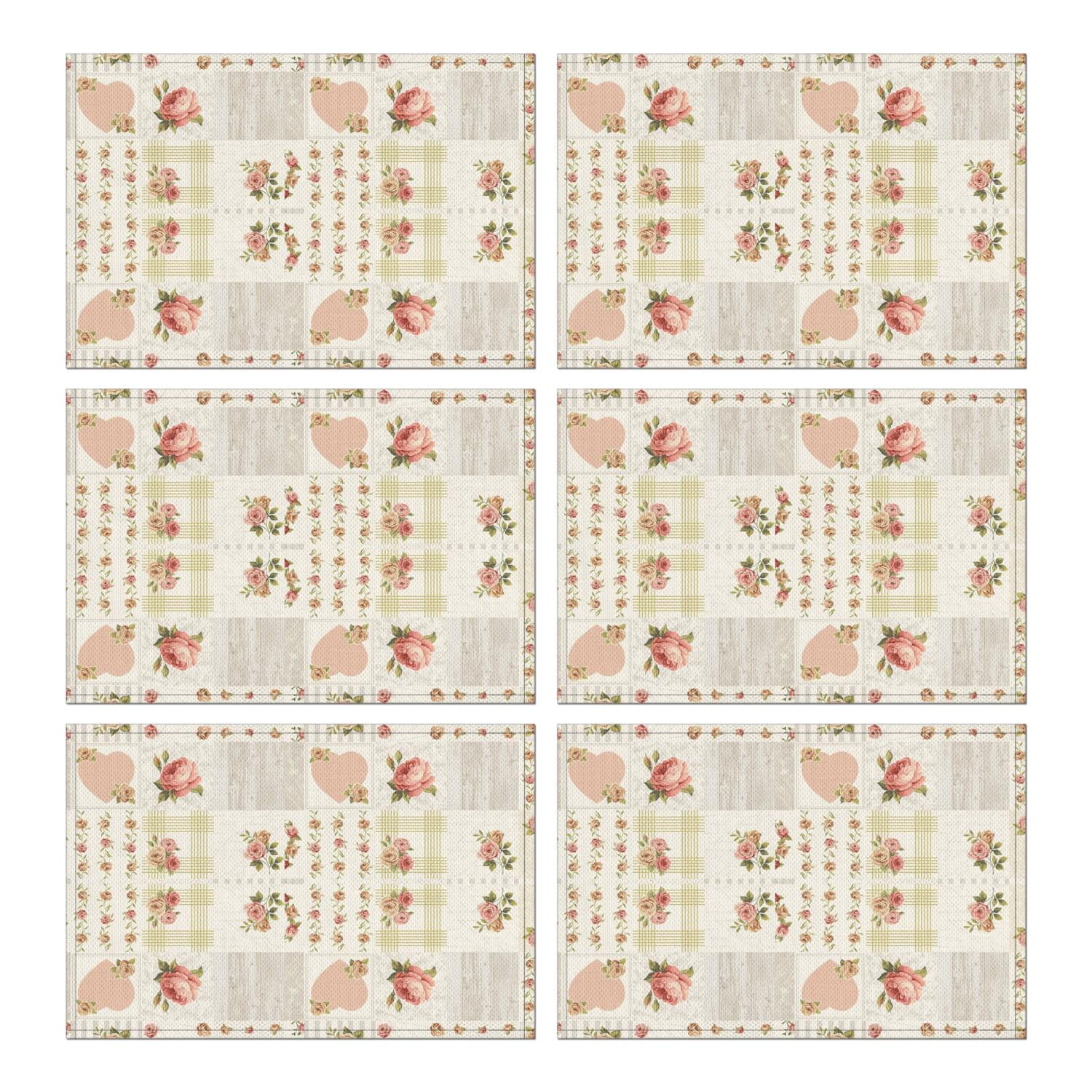 Pioneer Flower Floral Print Pattern Summer Placemats Table Placemats ...