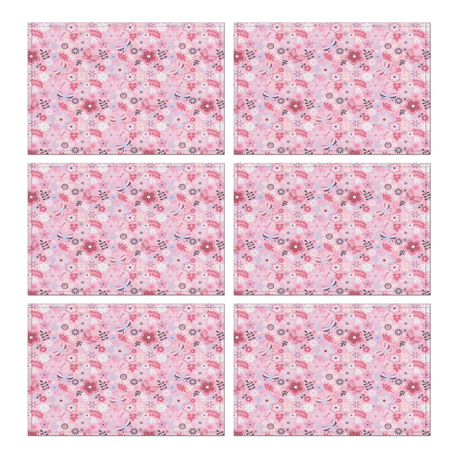 Pioneer Flower Floral Print Pattern Summer Placemats Table Placemats ...