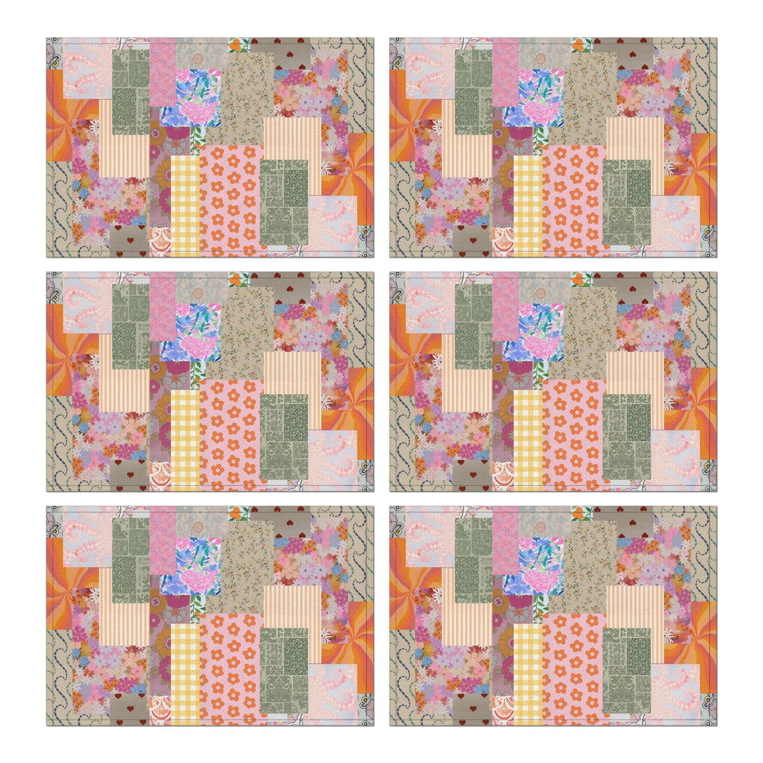 Pioneer Flower Floral Print Pattern Summer Placemats Table Placemats ...