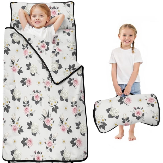 Pioneer Flower Floral Print Pattern Toddler Nap Mat for Teens Preschool ...