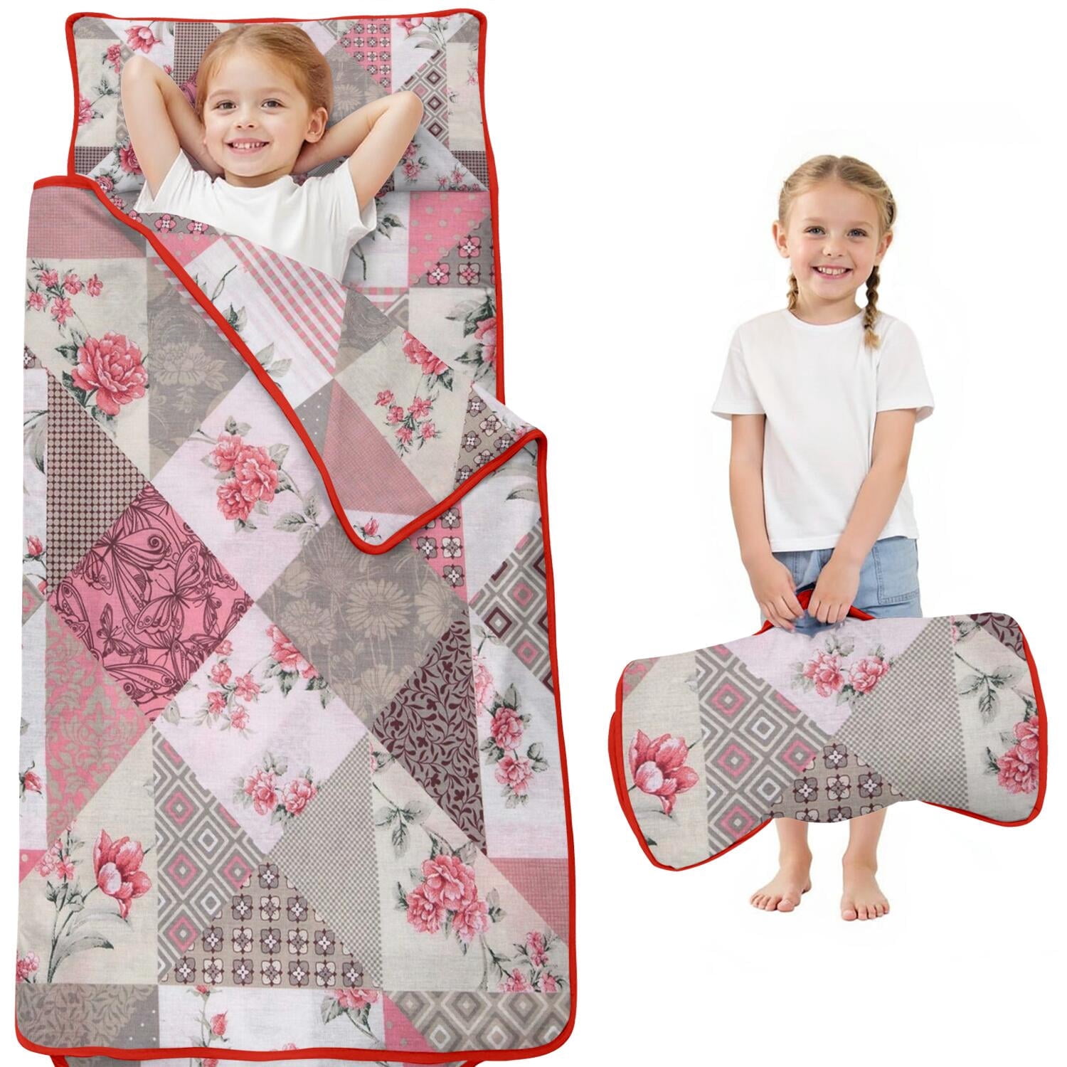 Pioneer Flower Floral Print Pattern Toddler Nap Mats for Kids Preschool ...