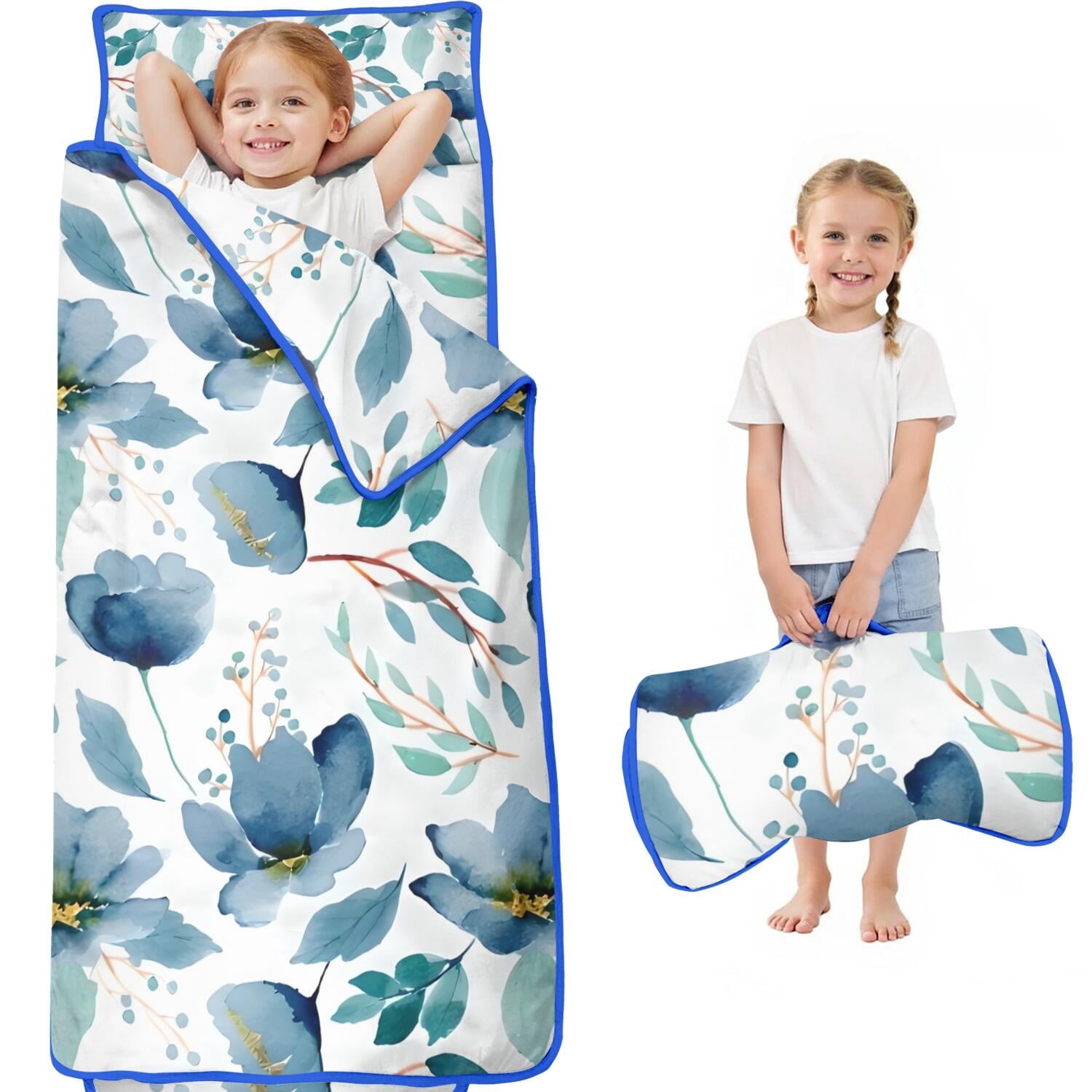 Pioneer Flower Floral Print Pattern Toddler Nap Mats for Kids Preschool ...