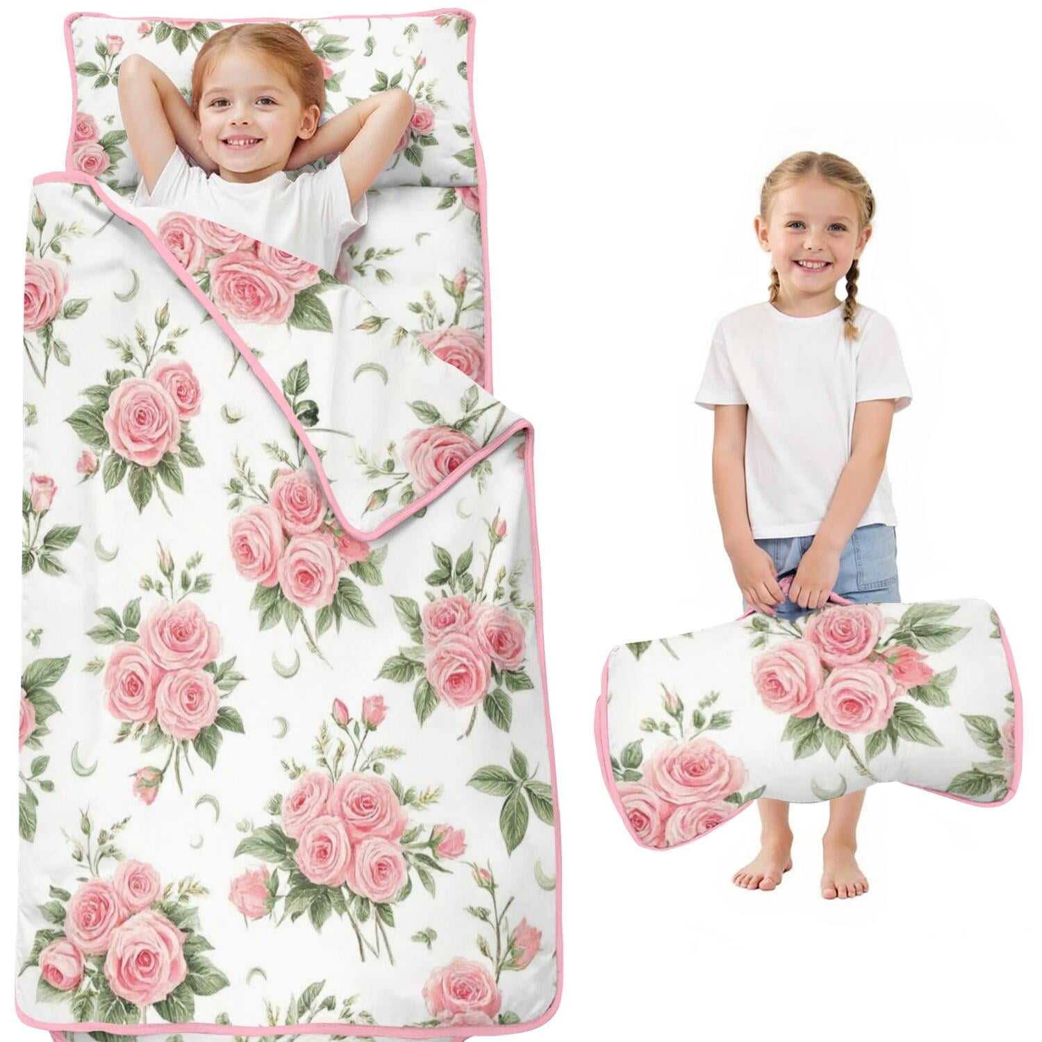 Pioneer Flower Floral Print Pattern Toddler Nap Mats for Kids Preschool ...