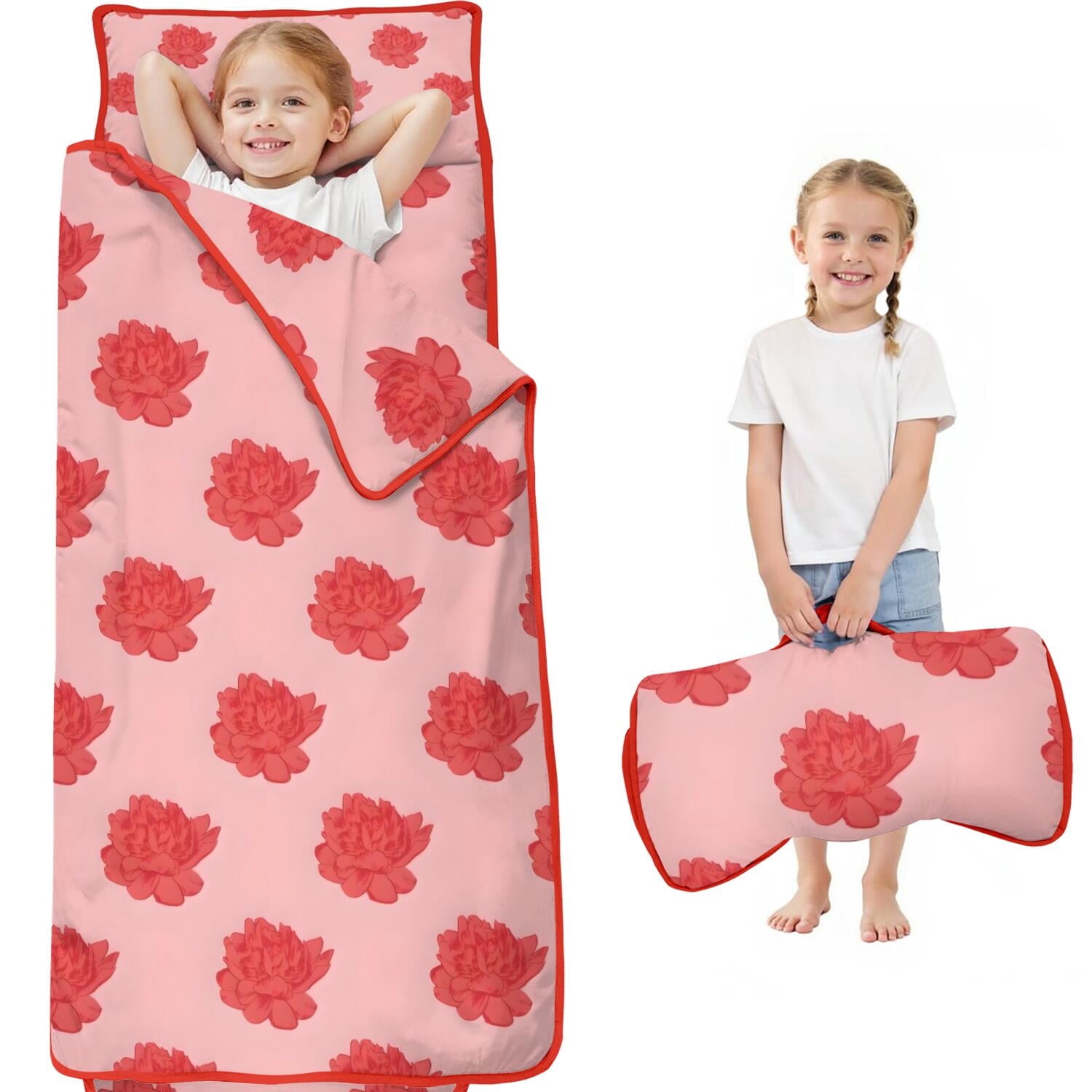 Pioneer Flower Floral Print Pattern Toddler Nap Mats for Kids Preschool ...