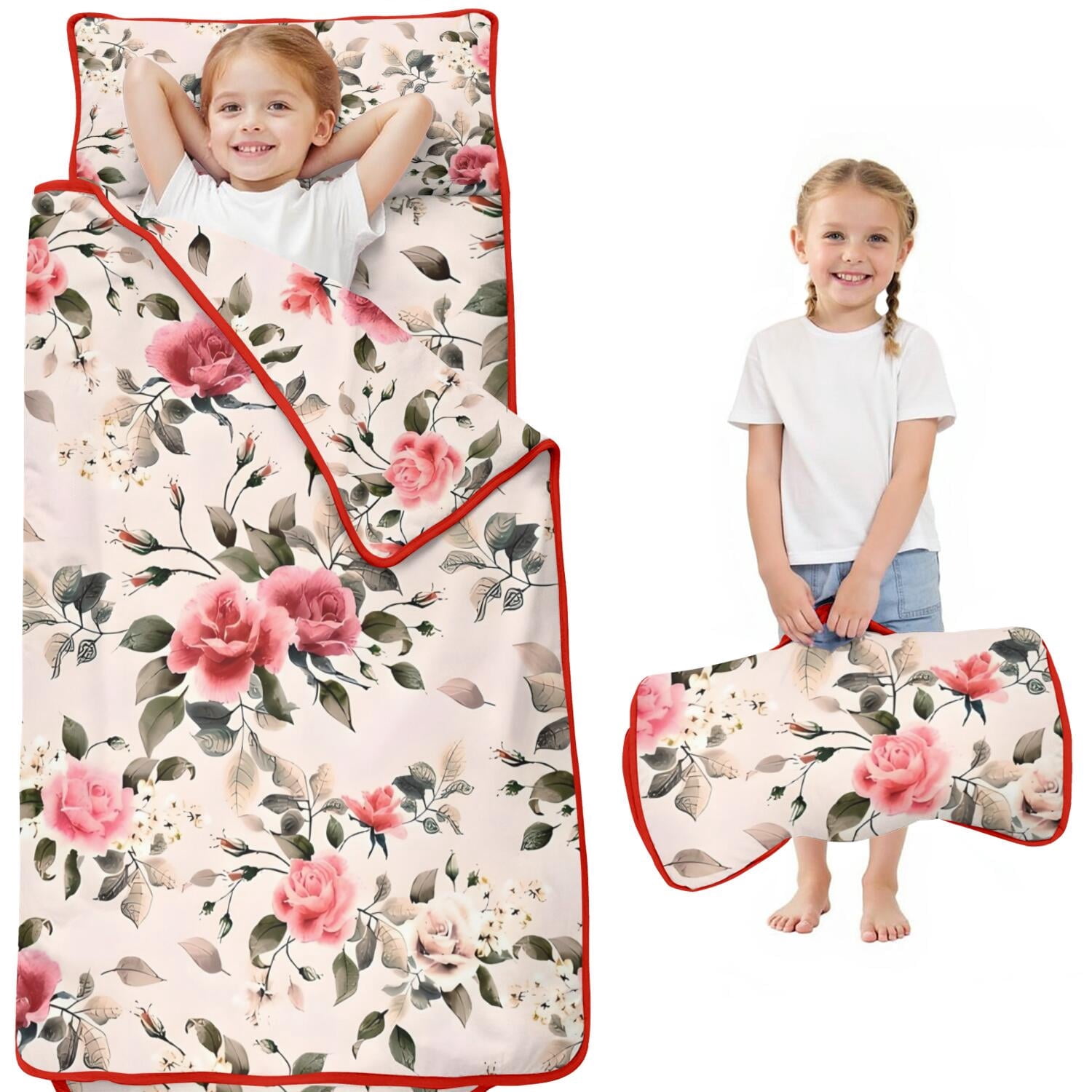 Pioneer Flower Floral Print Pattern Toddler Nap Mats for Kids Preschool ...
