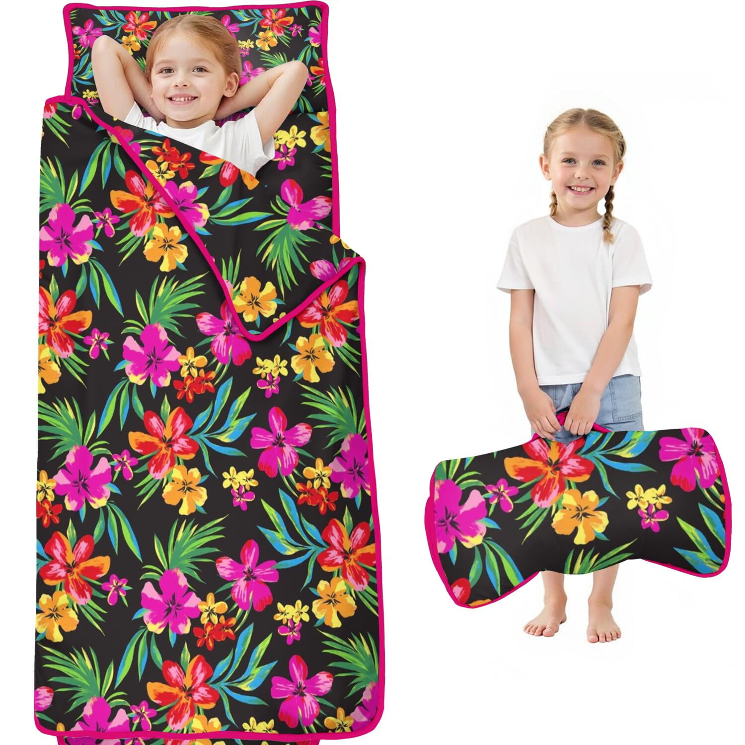 Pioneer Flower Floral Print Pattern Toddler Nap Mats for Kids Preschool ...