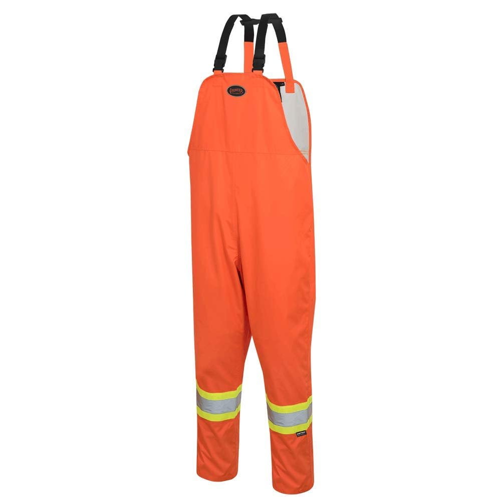 Pioneer Hi Vis Waterproof Bib Pants for Men - Safety Work Overalls ...