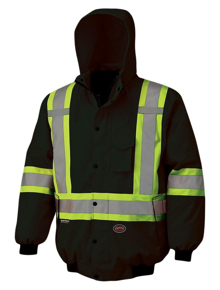 Pioneer High Visibility 7-in-1 Winter Bomber Jacket for Men - 100% ...