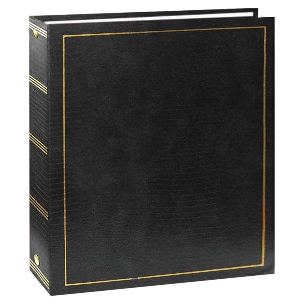 Pioneer BLACK 3-ring Photo Binder with EZ-Stick Magnetic Pages, Large ...