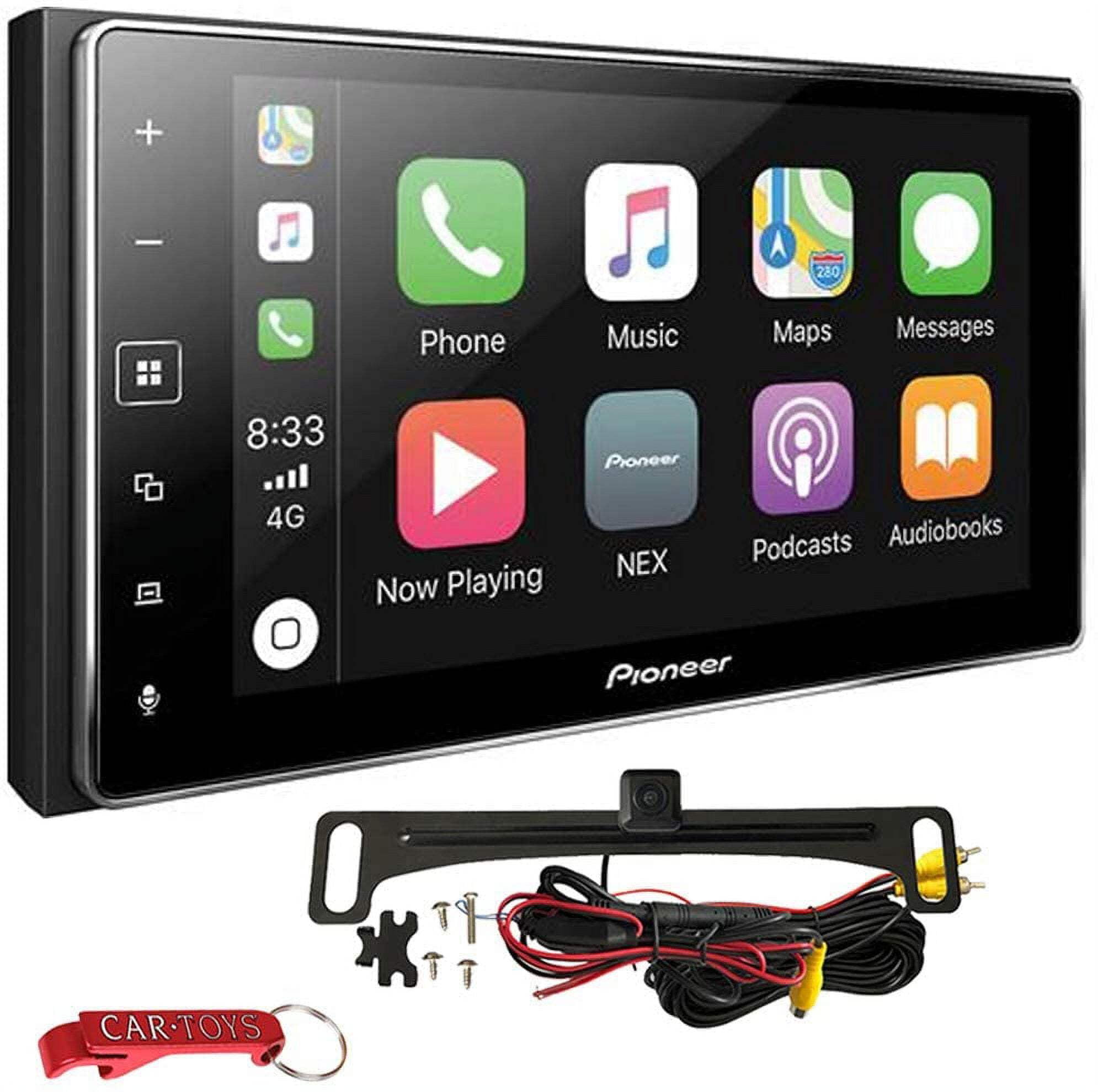Pioneer MVH-1400NEX Apple CarPlay Car Stereo Bundle with Voxx Backup Camera. 6.2" Double-DIN ...