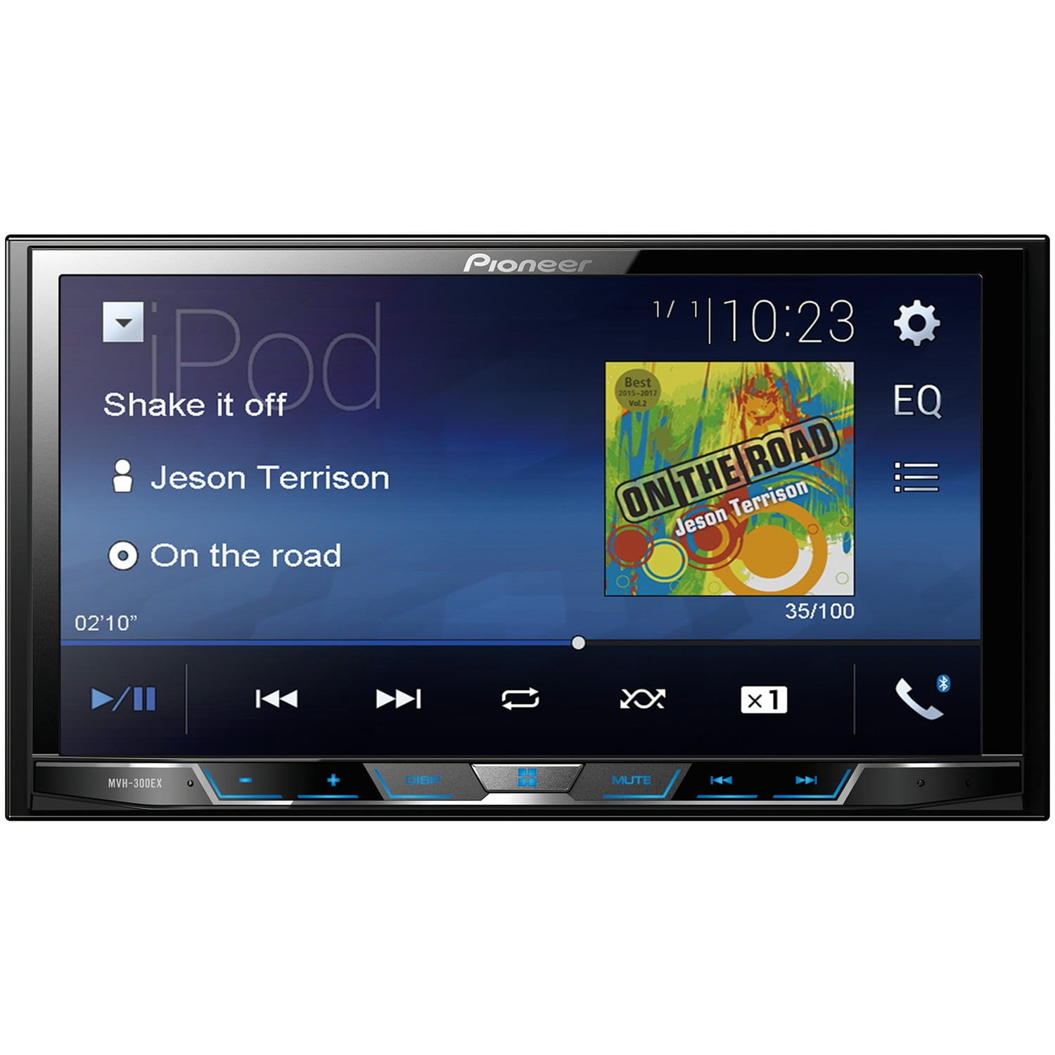 Pioneer MVH-300EX 7" Double-DIN IN-Dash Car Stereo Digital Media and A ...