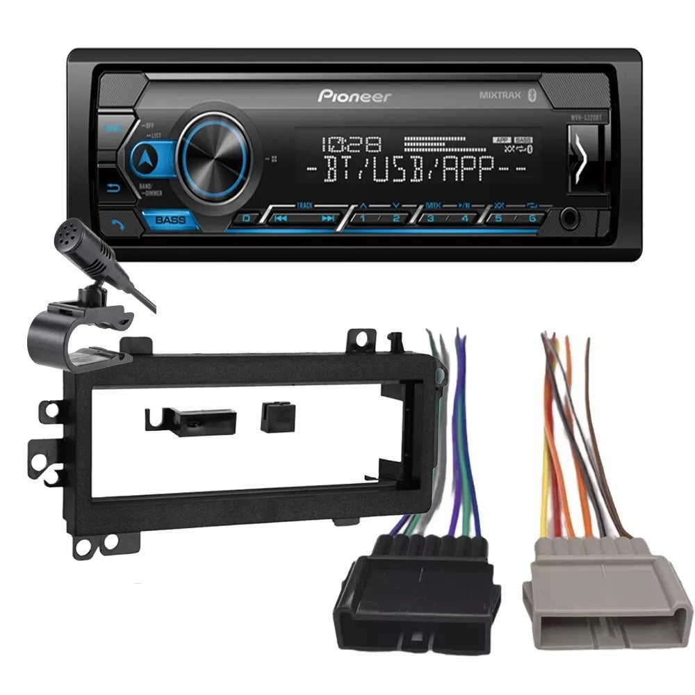 Pioneer MVH-S322BT Car Stereo Single Din Kit Fit 1993-98 Grand Cherokee ...