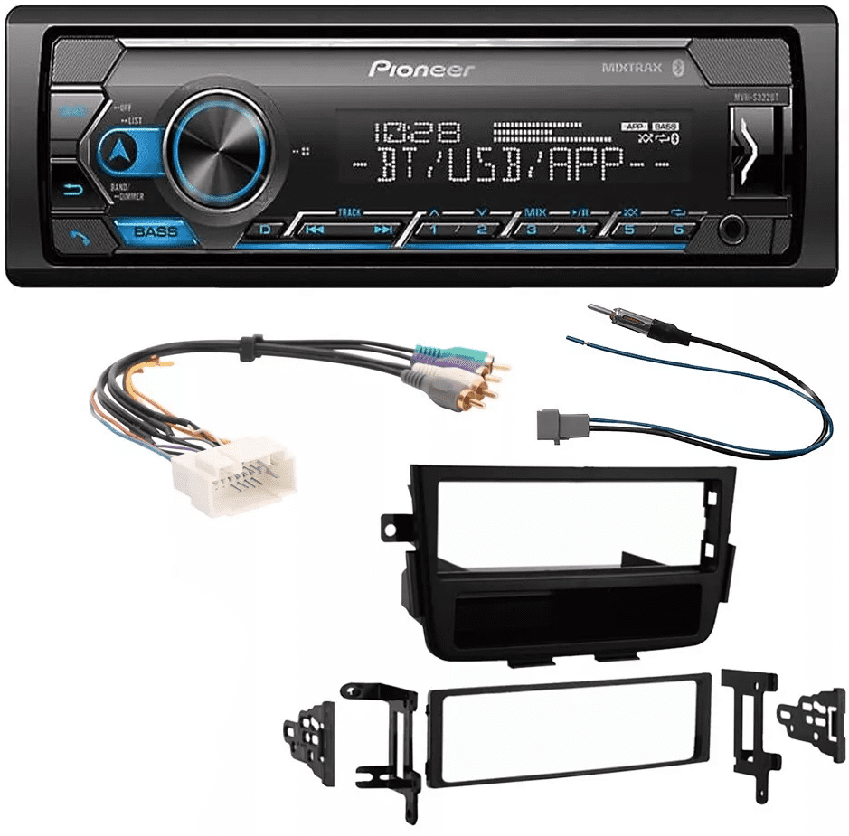 Pioneer MVH-S322BT Car Stereo Single Din Kit Fit Acura MDX 2001-2006 - Walmart.com