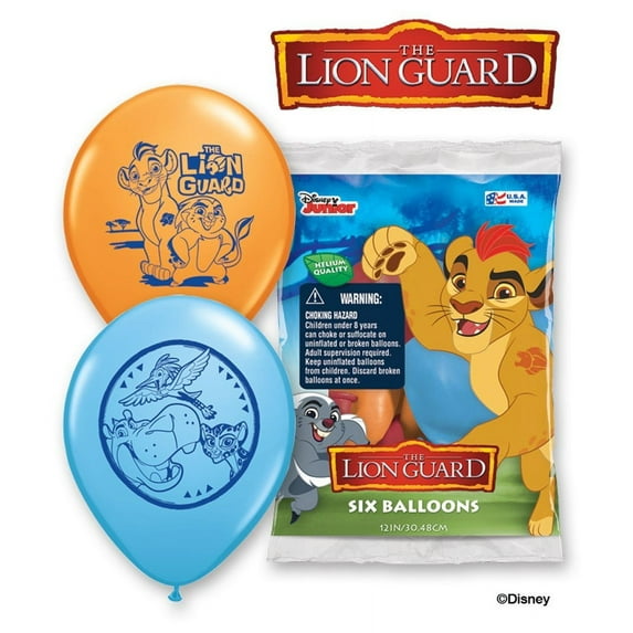 Pioneer National Balloons, 6 Pieces Latex Disney Lion Guard - Walmart.com
