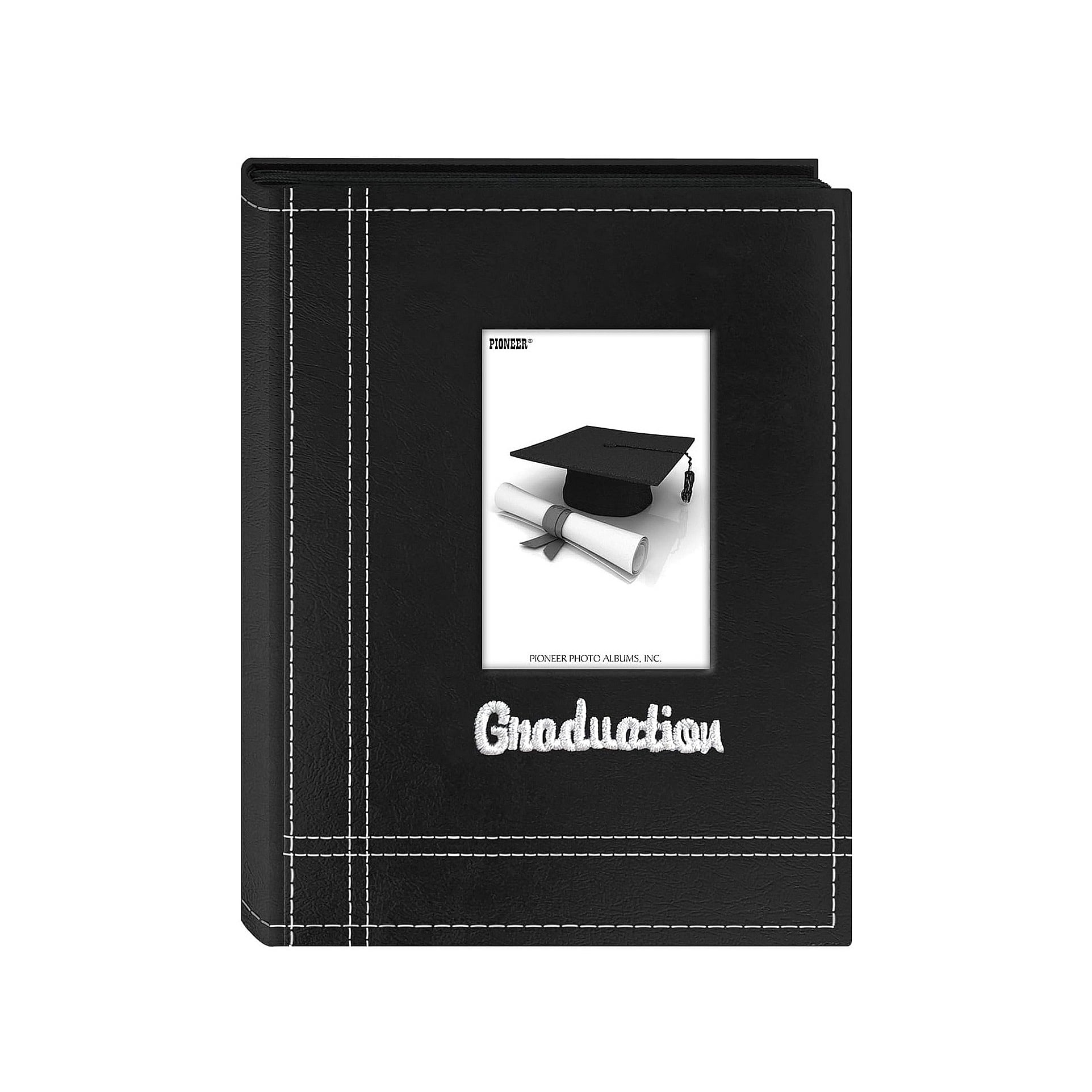 Pioneer Photo Albums 36-Pocket Sewn Leatherette Graduation Theme Album ...